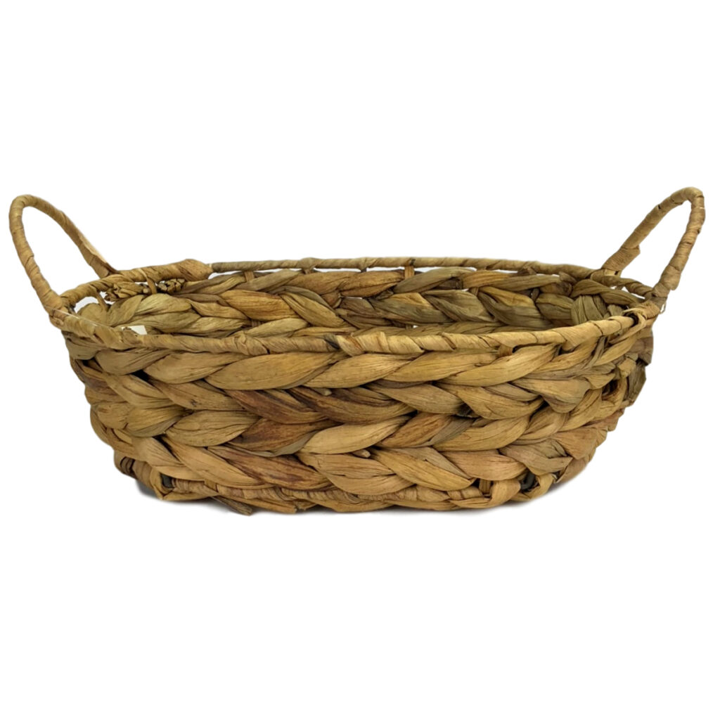 Water Hyacinth Oval Tray - 28cmL x 21cmW x 8cmH - Floral Craft