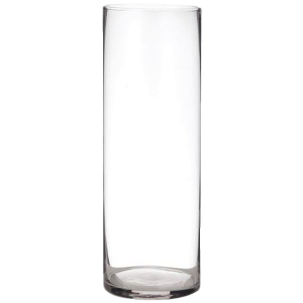 Large Cylinder Glass Vase | 35 cm - Floral Craft