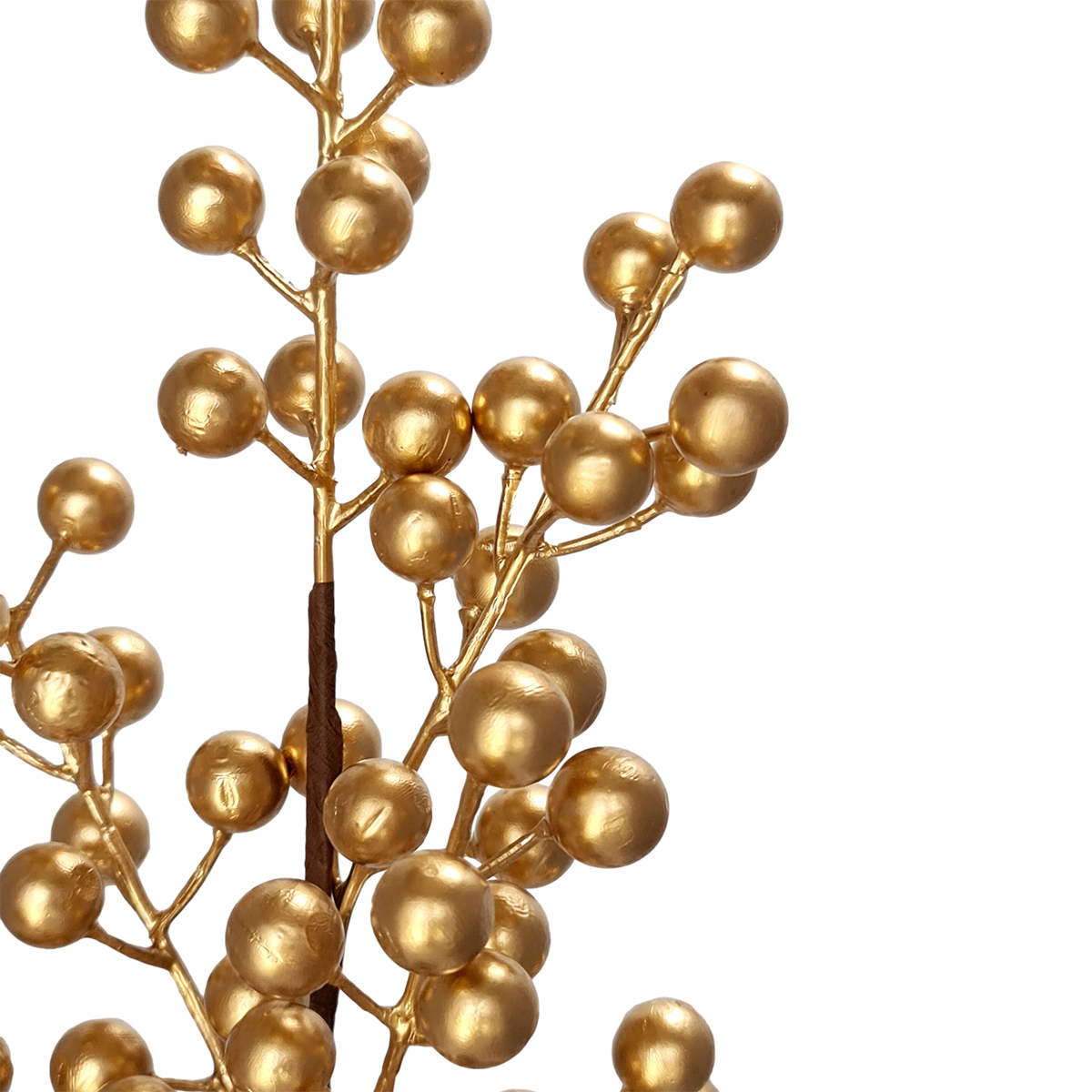 Shimmer Gold Berry Spray – 60cm Metallic Finish | Floral Craft