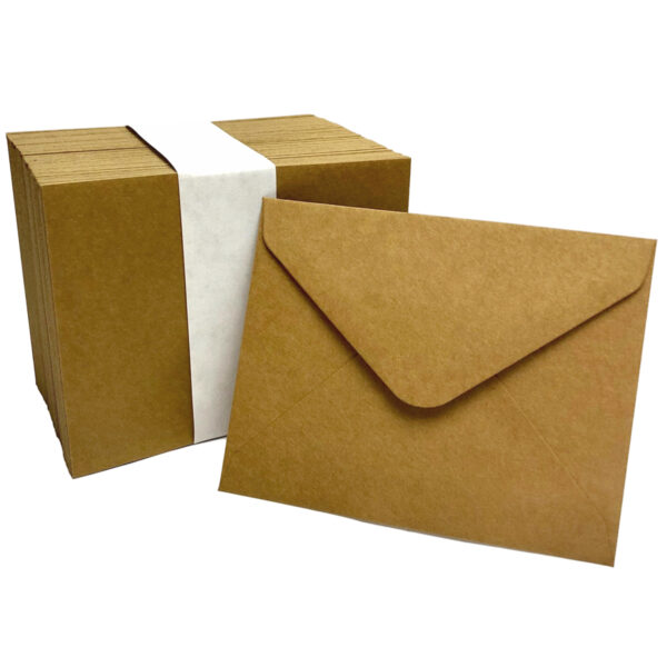 Brown Kraft Envelopes x 100 – Natural Gift Envelope Pack