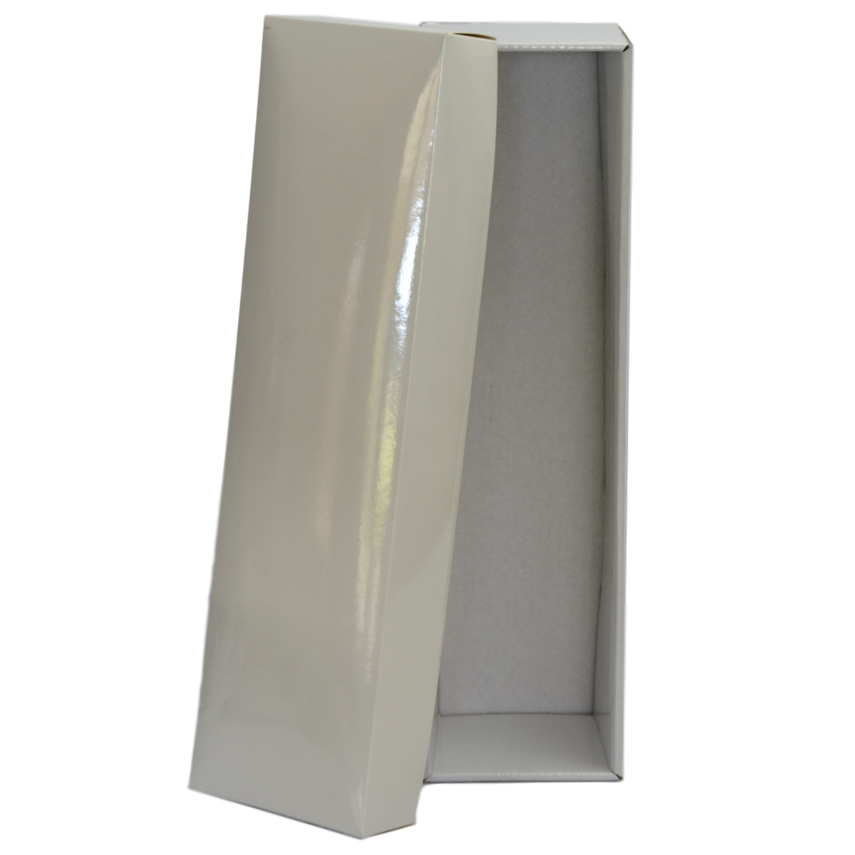 Wine Box - Base & Lid - 350mm x 95mm x 80mmH / White - Floral Craft