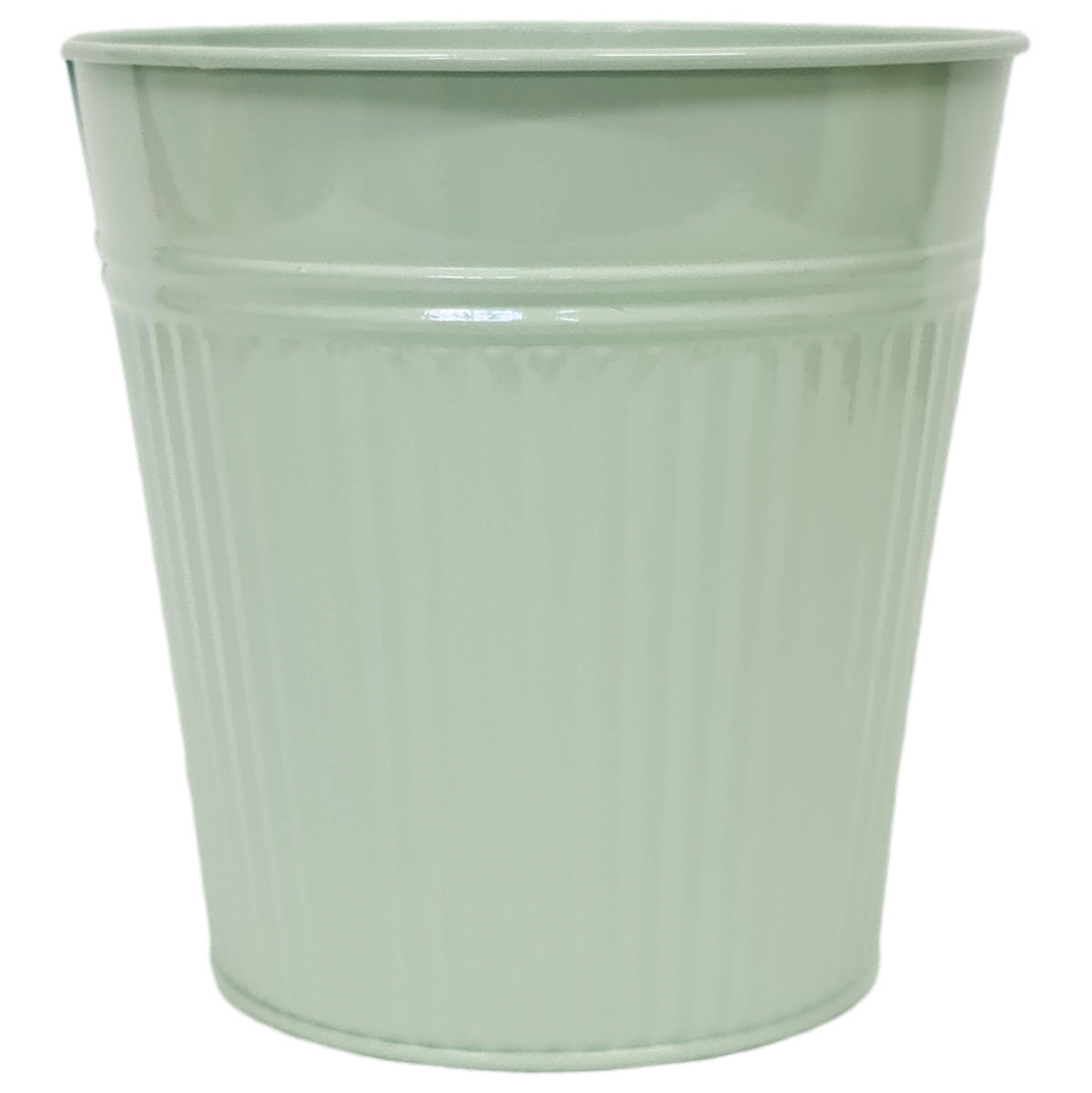 Round Metal Pail Bucket / Sage - Floral Craft